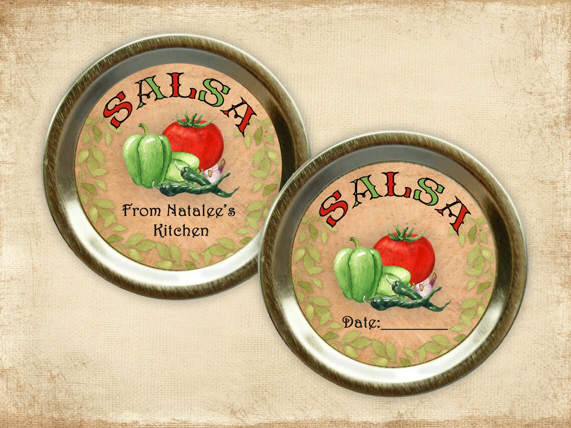 Canning Labels Salsa Labels Mason Jar Labels Cooking - Etsy