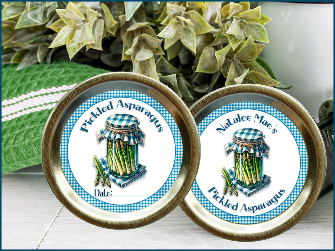 Canning Labels, Pickled Asparagus Labels, Mason Jar Labels, Cooking ...
