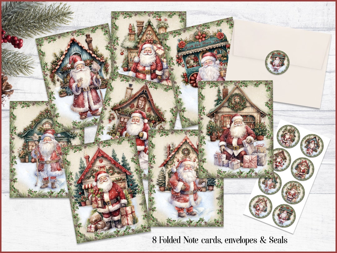 Christmas Cards, Note Cards, Greeting Cards, Greeting Card Set of 8 ...