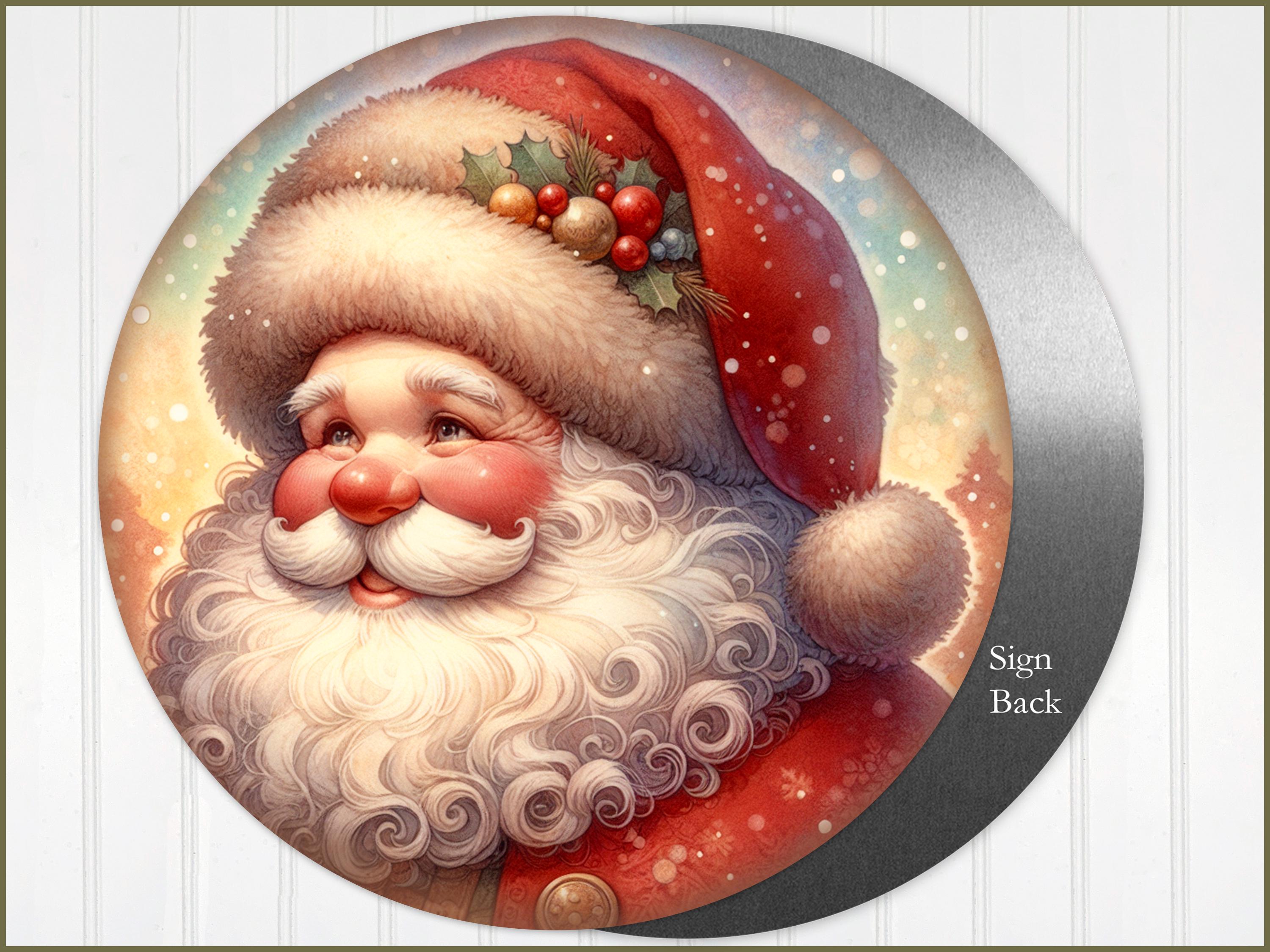 Christmas Metal Sign, Santa Sign, Winter Sign, Shabby, Christmas Decor ...