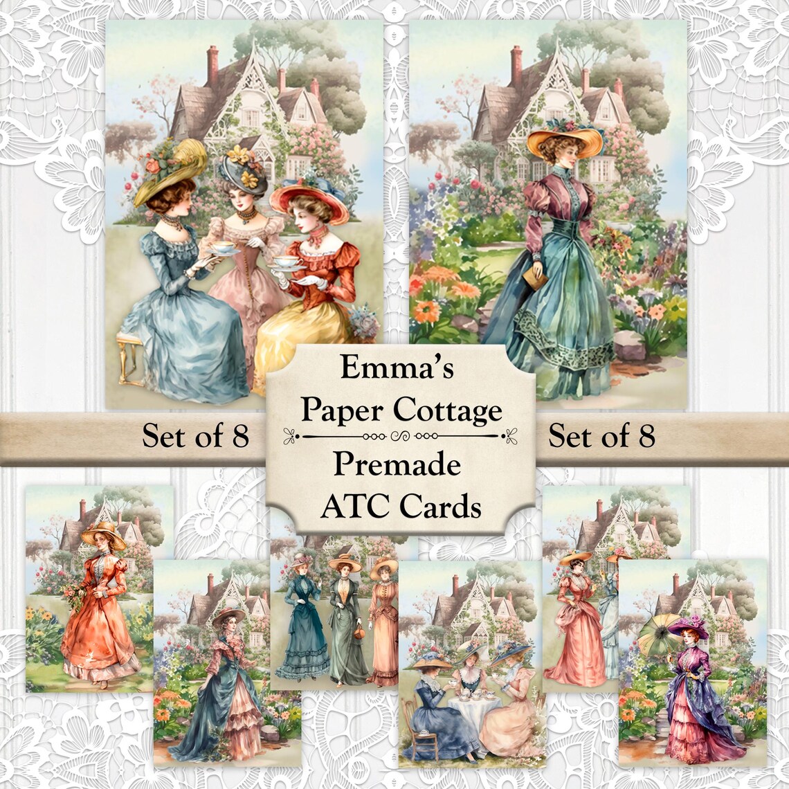 Vintage Style, Victorian Women, Atc Cards, Tags, Scrapbook Supplies ...
