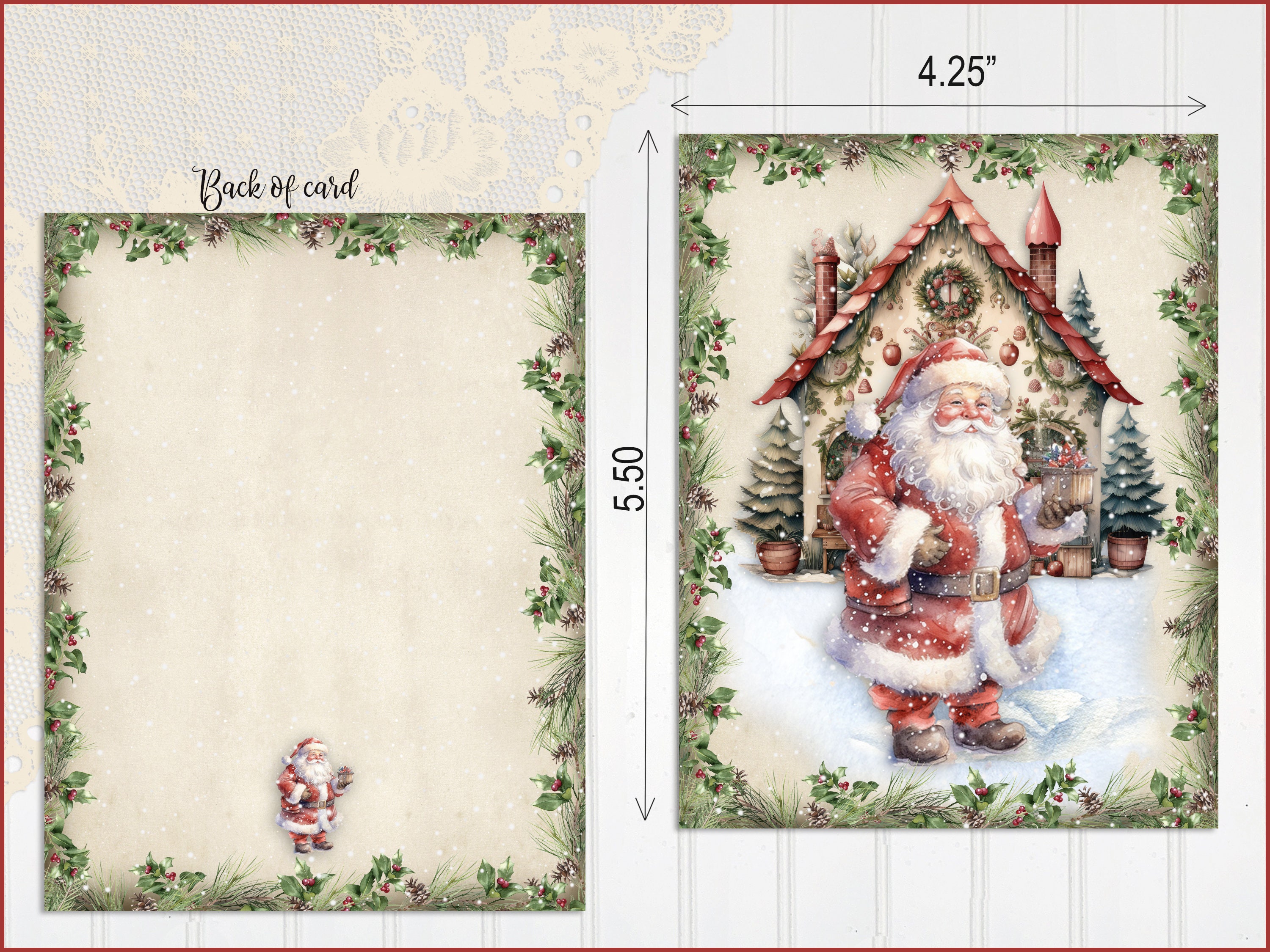 Christmas Cards, Note Cards, Greeting Cards, Greeting Card Set of 8 ...