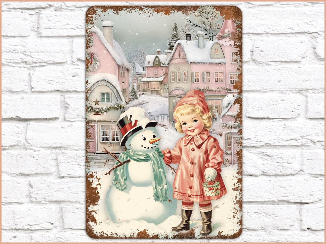 Retro Stye Christmas Sign, Metal Sign, Christmas Decor, Retro Christmas ...