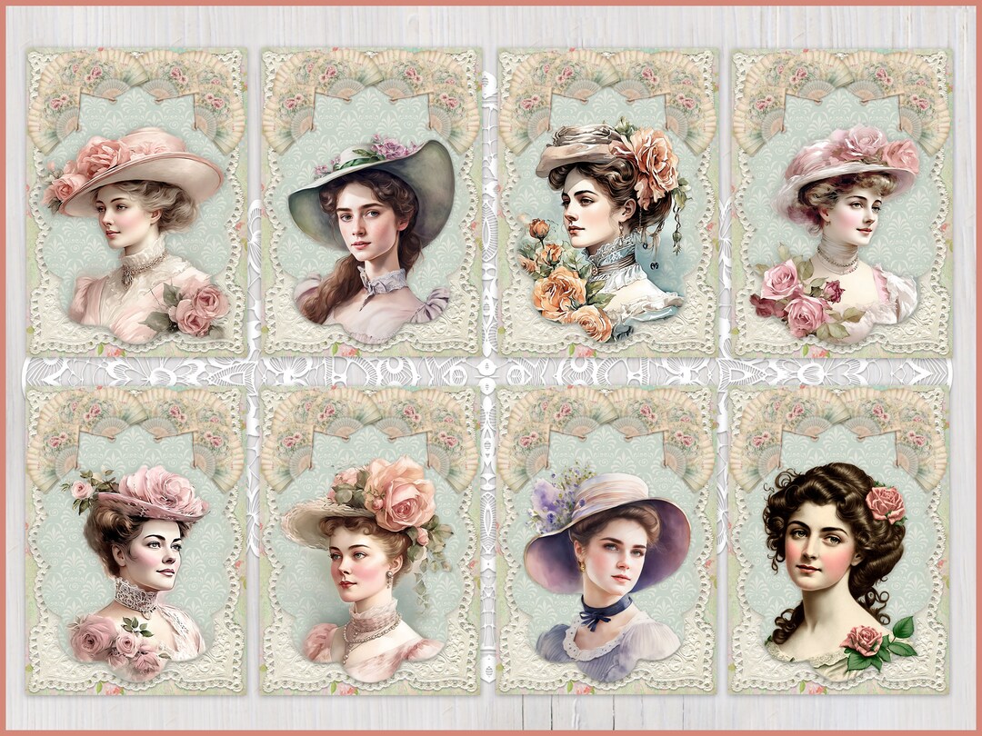 Vintage Style, Victorian Women, Atc Cards, Tags, Scrapbook Supplies ...