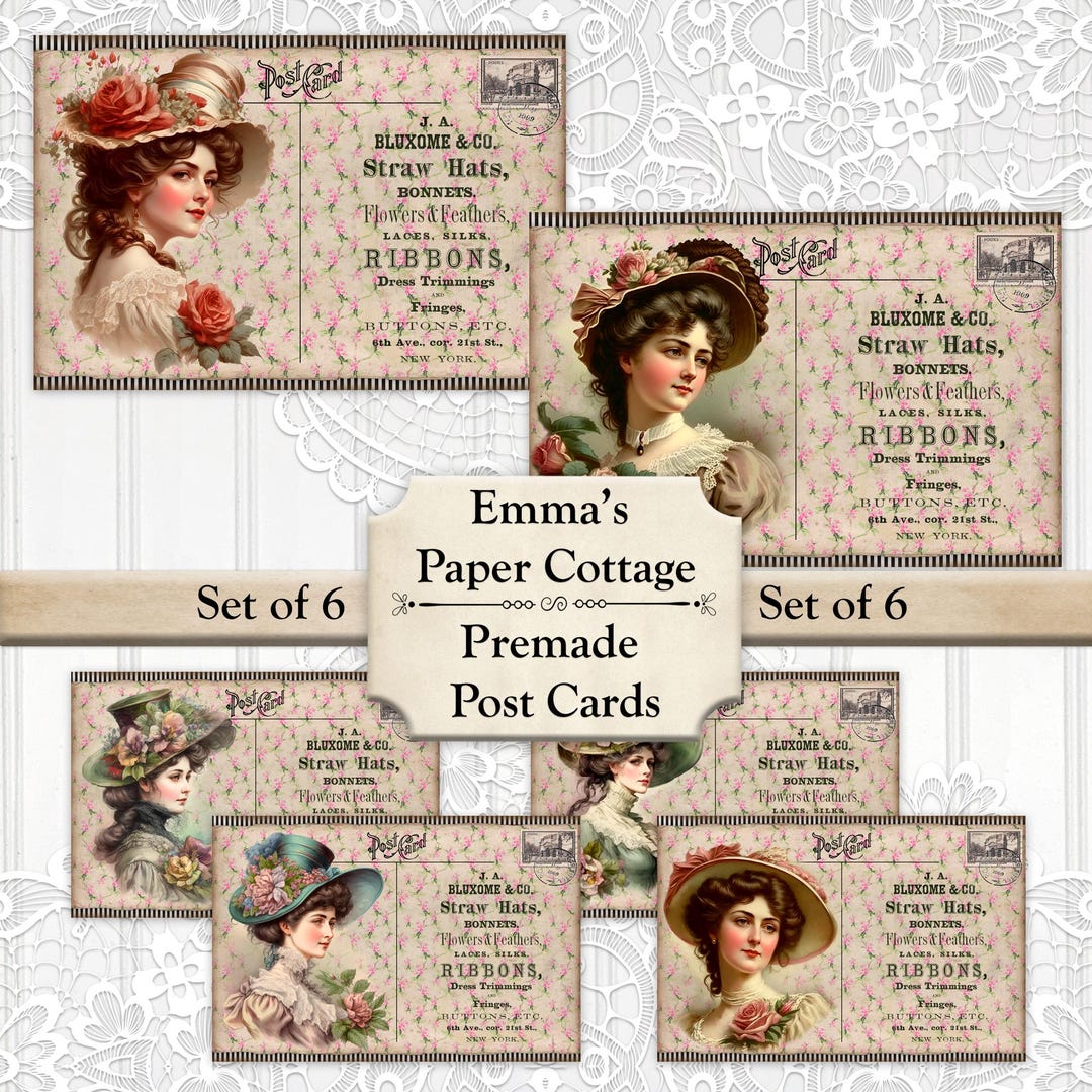 Vintage Style, Shabby Chic, All Occasion, Post Cards, Note Cards ...