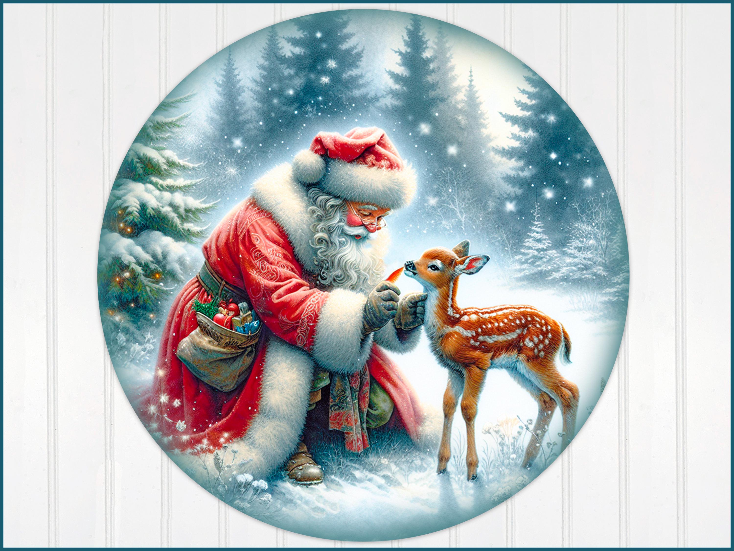 Christmas Metal Sign, Santa Sign, Winter Sign, Shabby, Christmas Decor ...