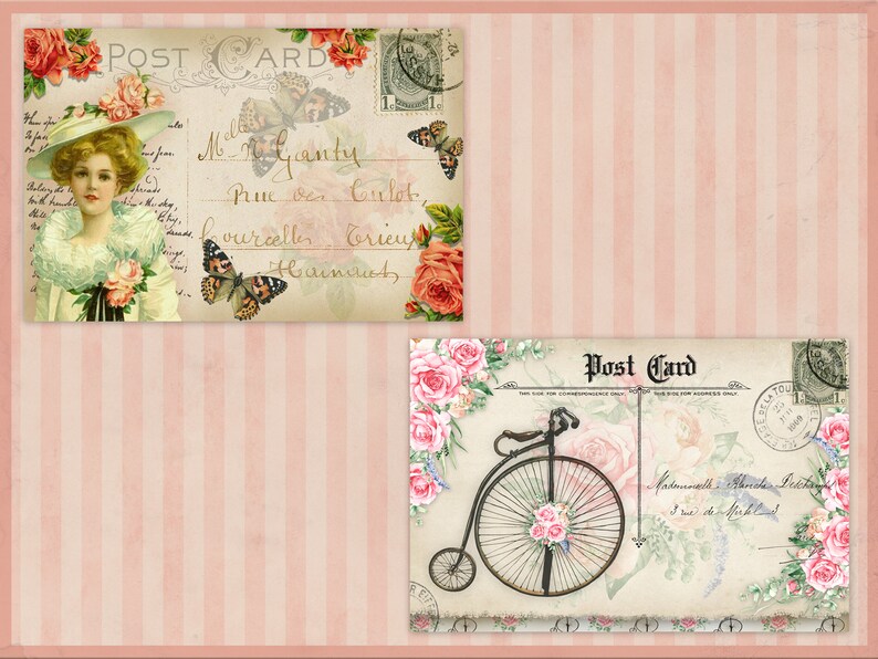 Vintage Style, Shabby Chic, All Occasion, Post Cards, Note Cards ...