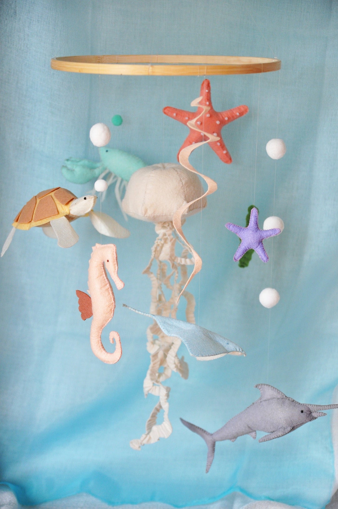 Sea Mobile，sailfish Crib Mobile，ocean Theme Crib Mobile，pregnancy Gift ...