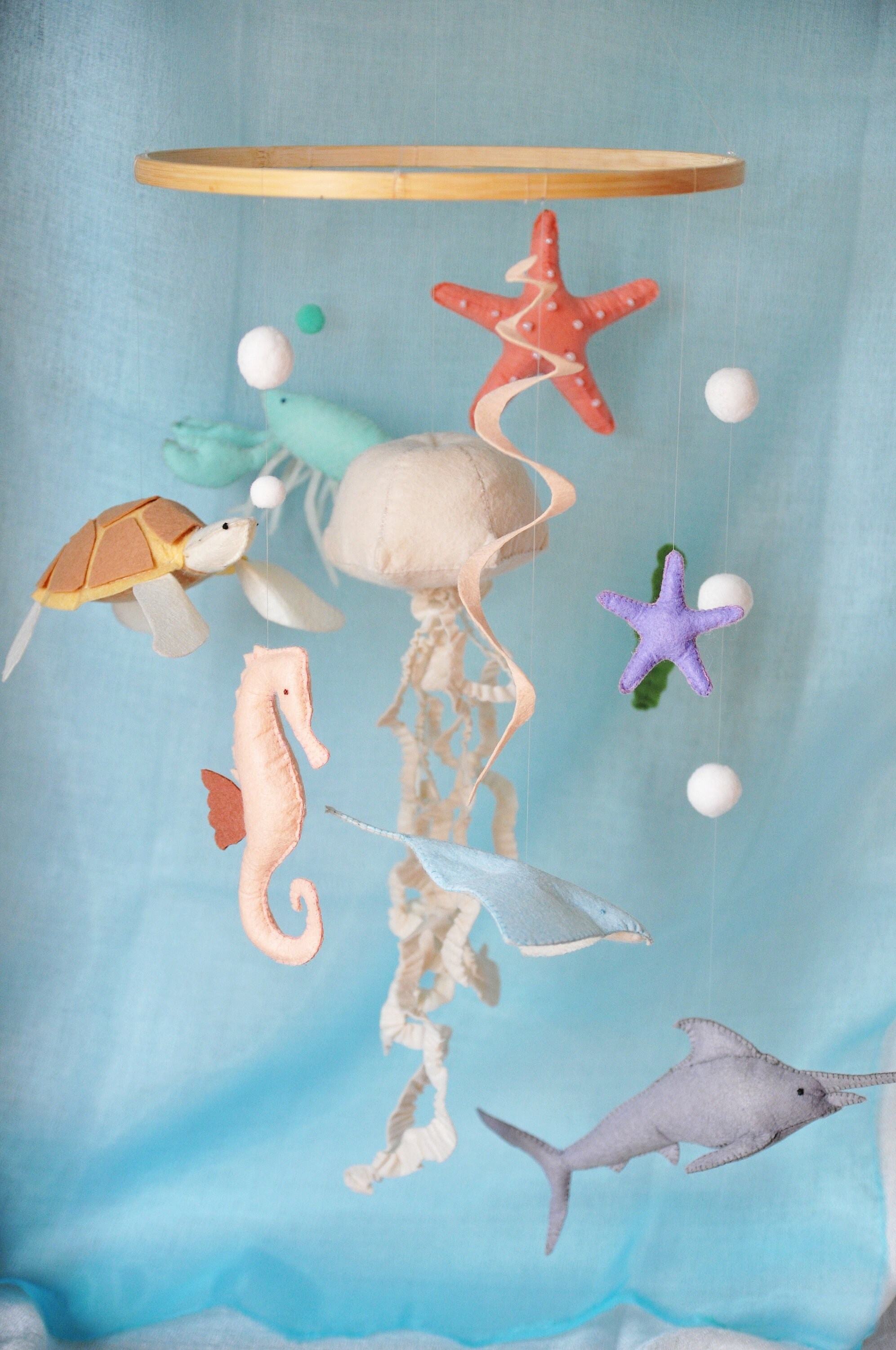 Sea Mobile，sailfish Crib Mobile，ocean Theme Crib Mobile，pregnancy Gift ...