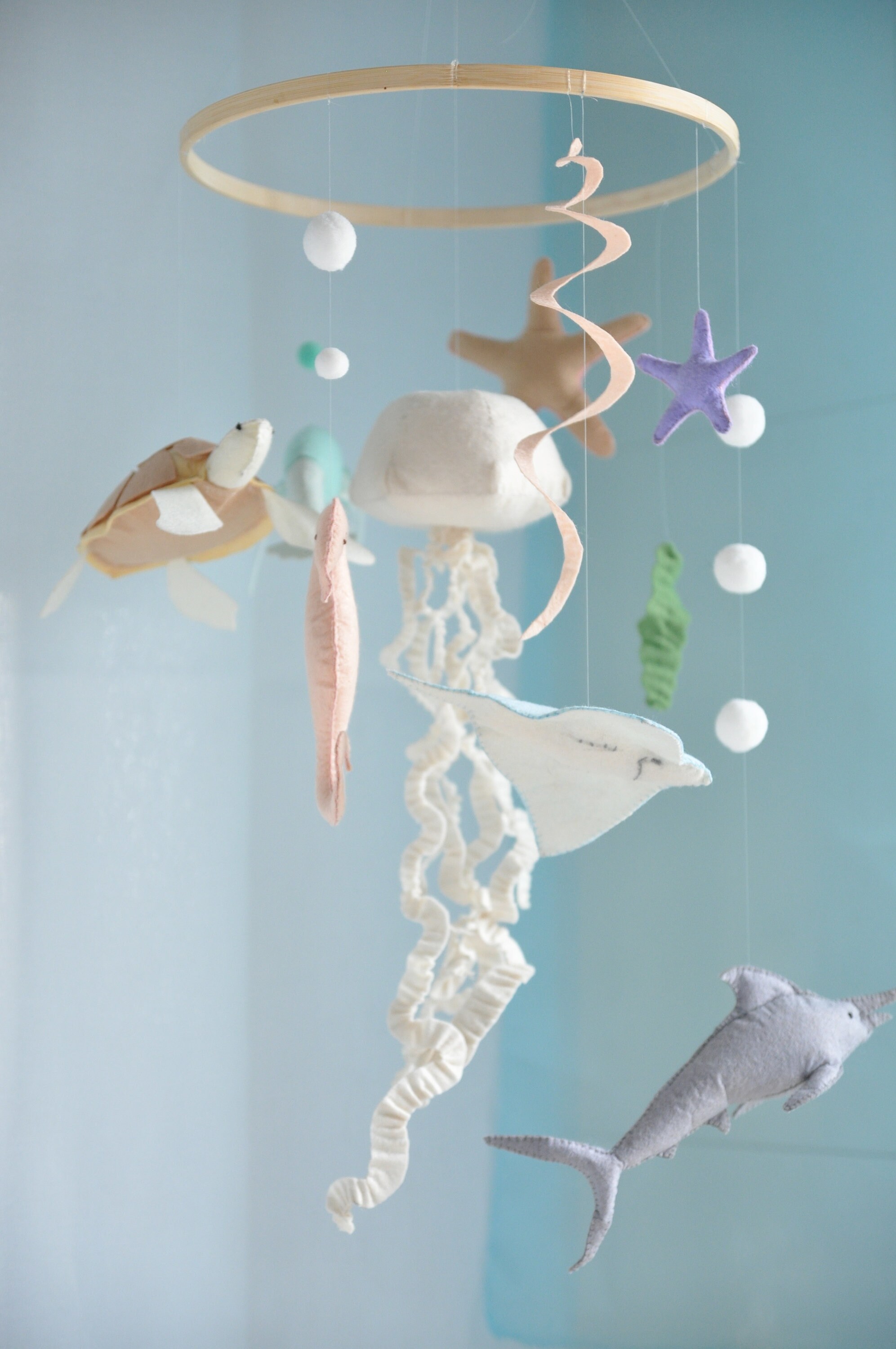 Sea Mobile，sailfish Crib Mobile，ocean Theme Crib Mobile，pregnancy Gift ...