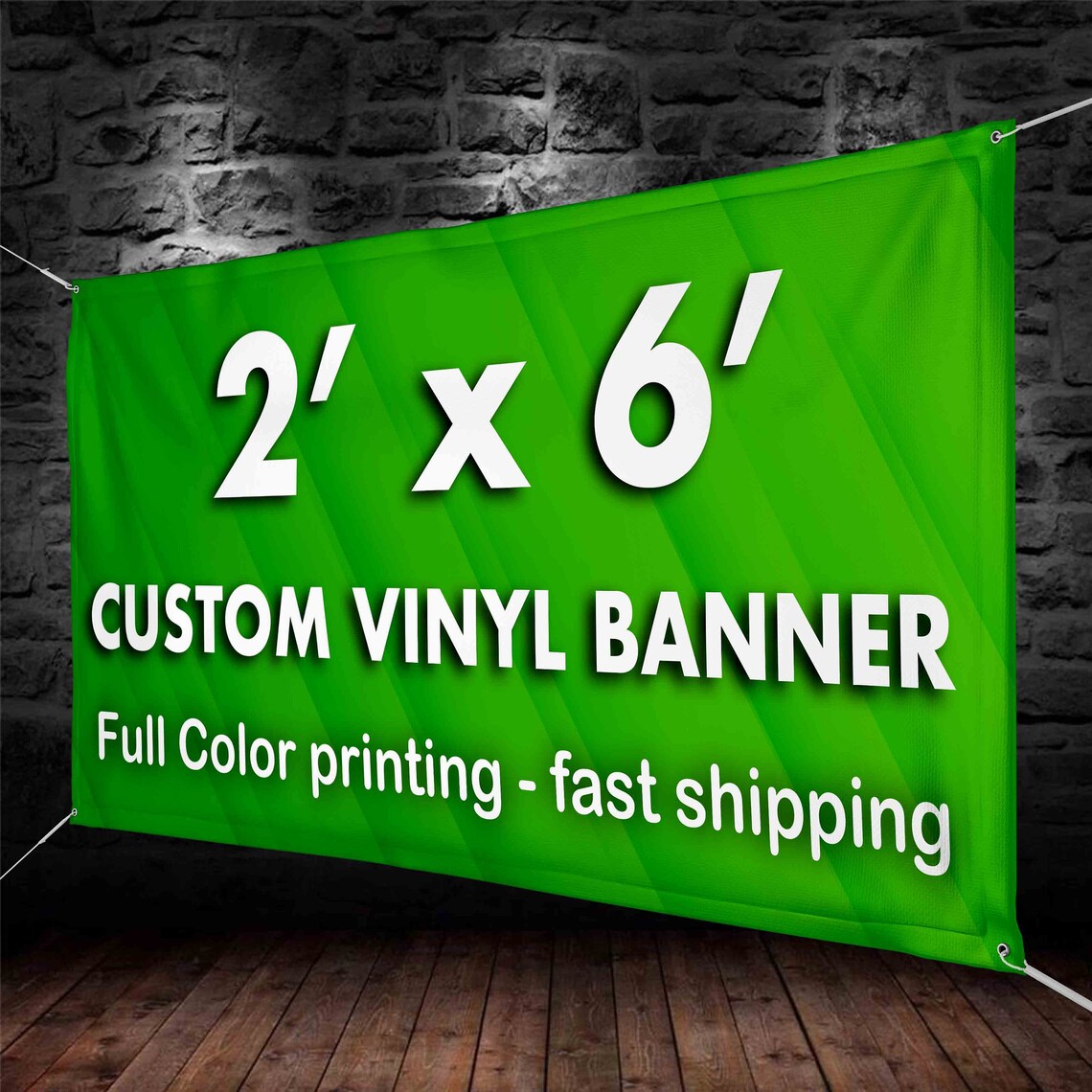 2x6' Custom Banners Vinyl Banner printing 13oz full | Etsy