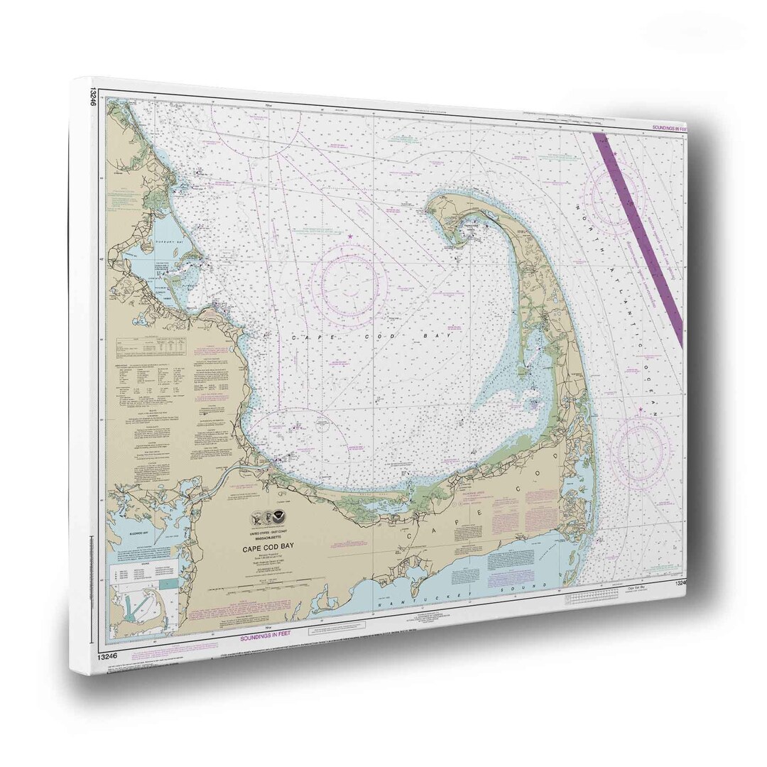 Pacific Coast Custom Nautical Chart on Canvas Gallery Wraps - Etsy