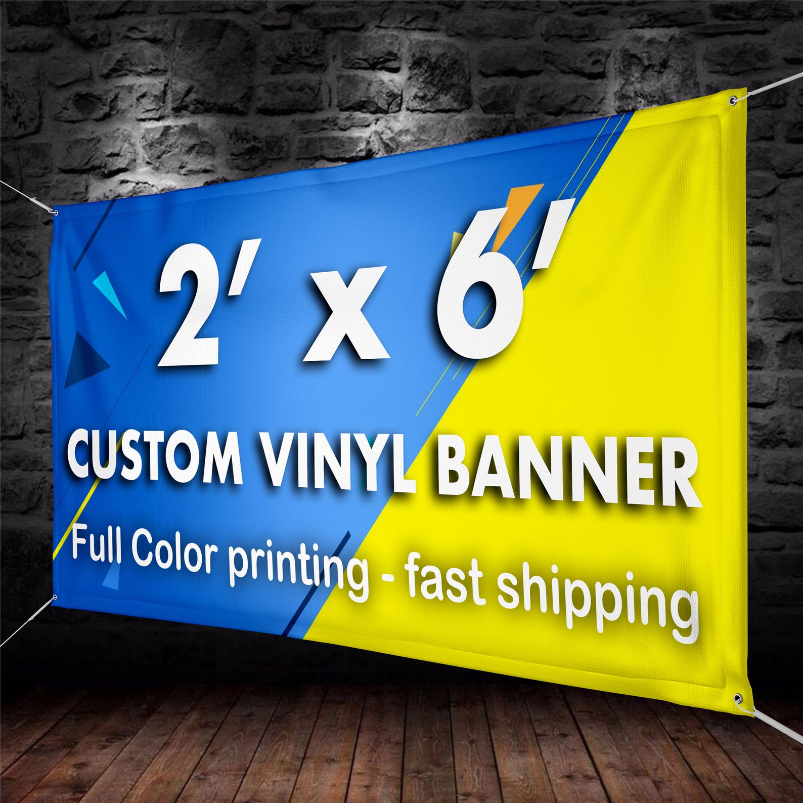 2x6' Custom Banners Vinyl Banner printing 13oz full | Etsy