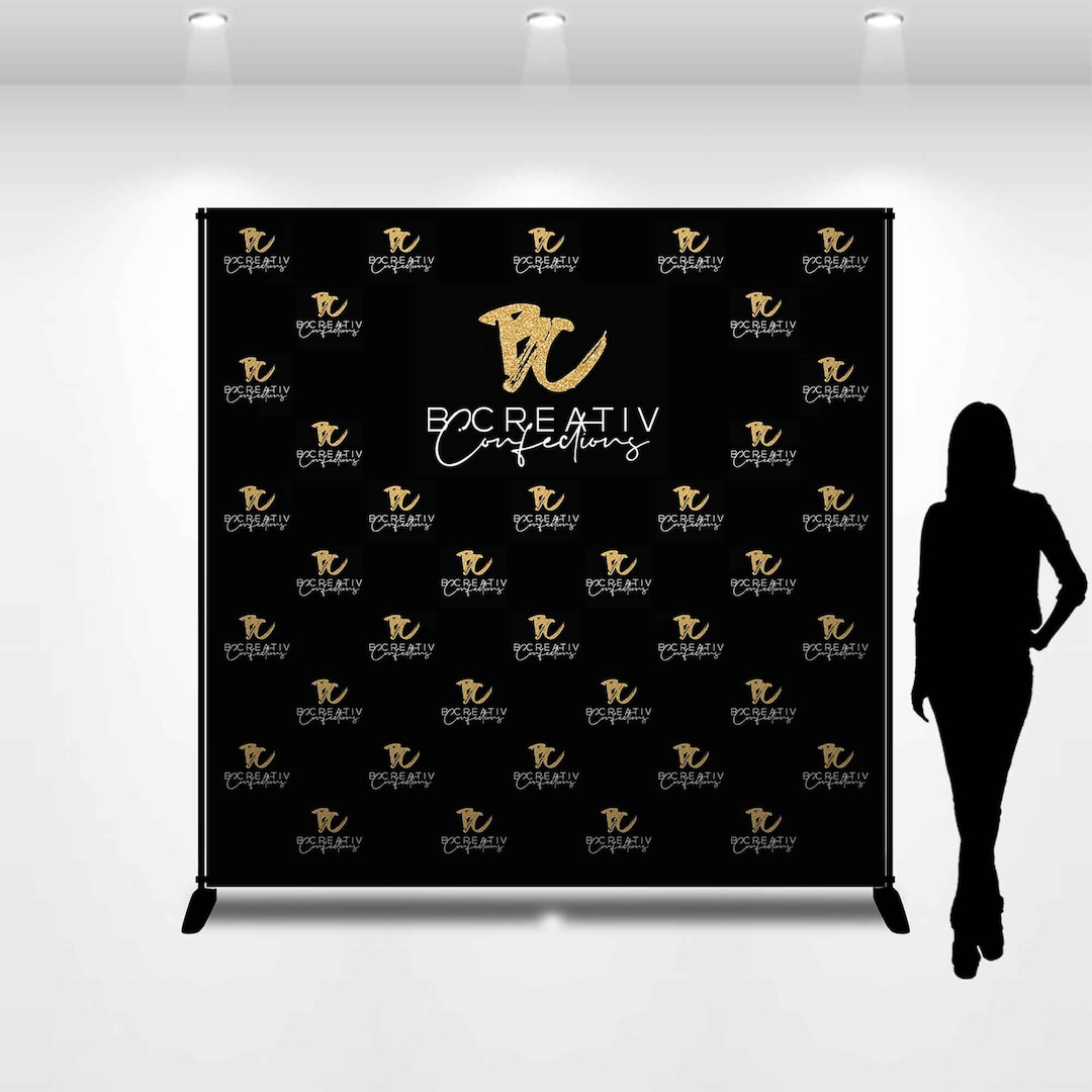 Step and Repeat Backdrop With Your Personalized Text Custom Backdrop ...