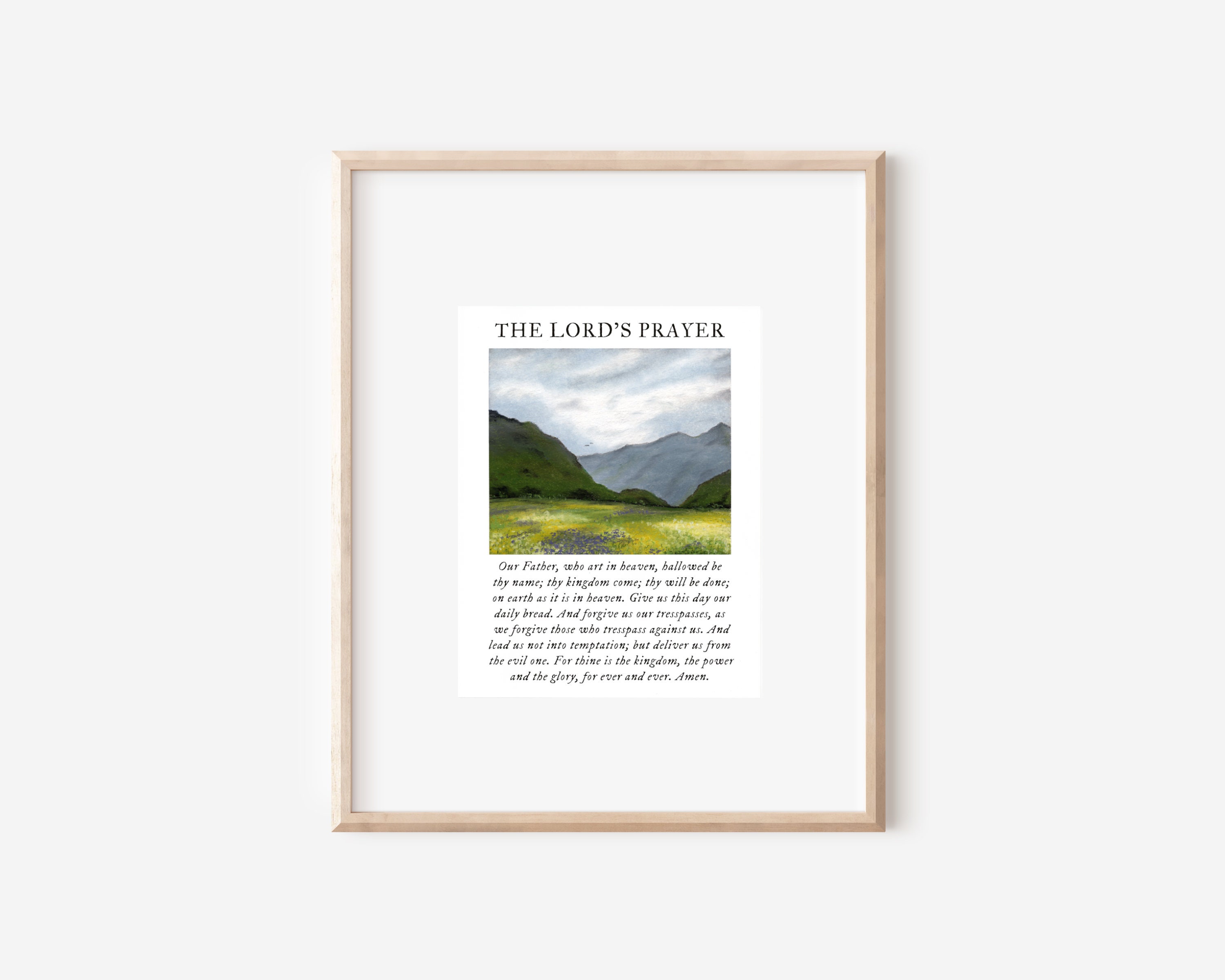 The Lord's Prayer Print Christian Art Oil Pastel Painting Scripture Art ...