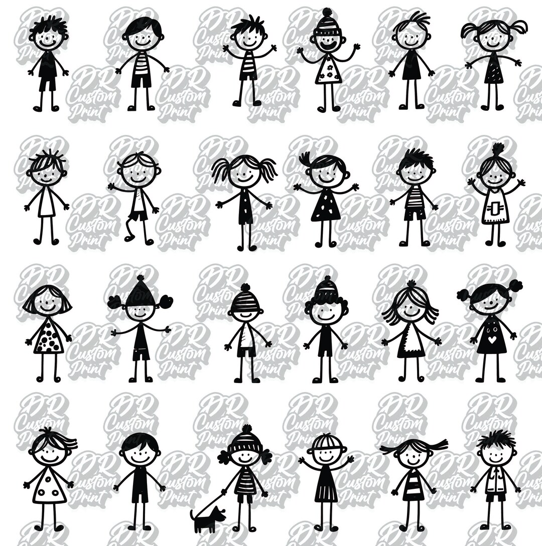 Stick Figure Family Digital Collection - Instant Download - Etsy