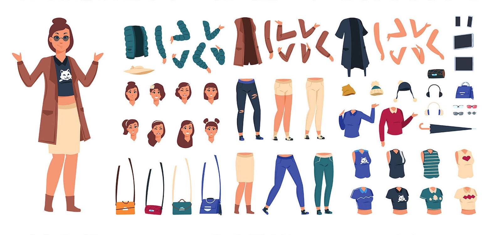 Custom Your Own Cartoon Character With My Vector Cartoon Character - Etsy