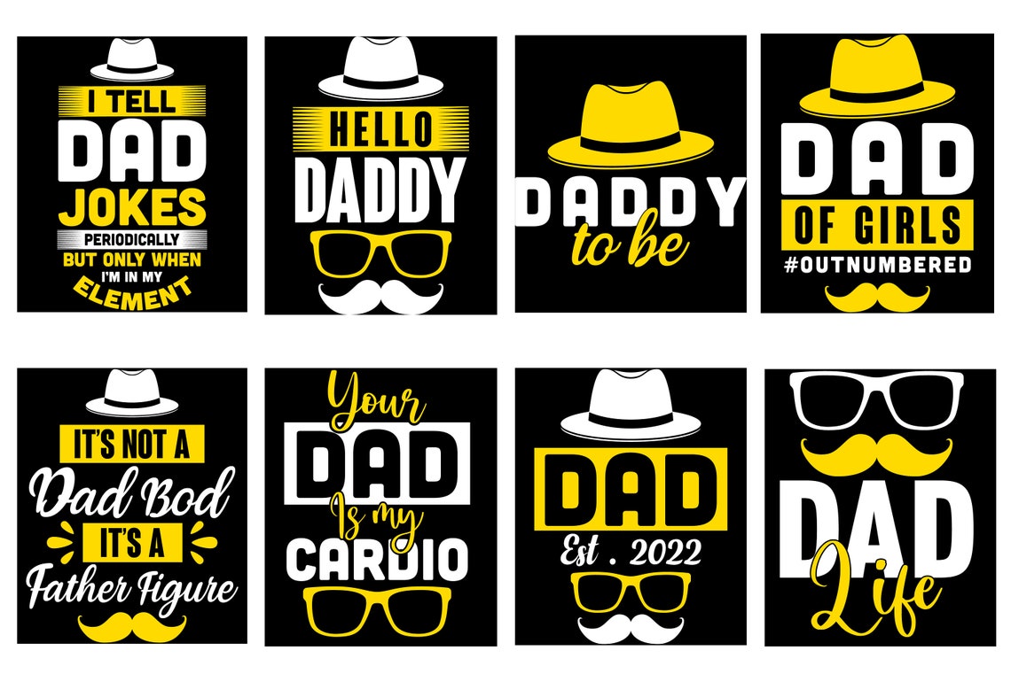 Premium Bearded Daddy SVG Bundle Perfect for Father's Day Instant ...