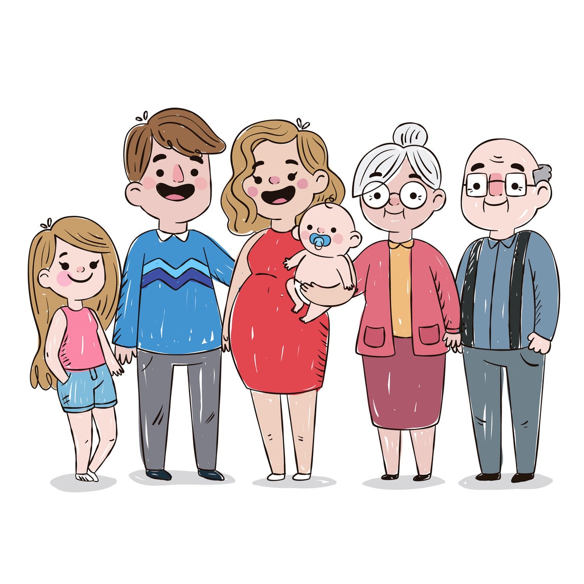 Charming Family Bundle - Digital Drawing Files | Instant Download ...