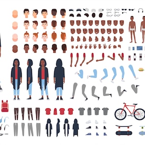 Custom Your Own Cartoon Character With My Vector Cartoon Character - Etsy