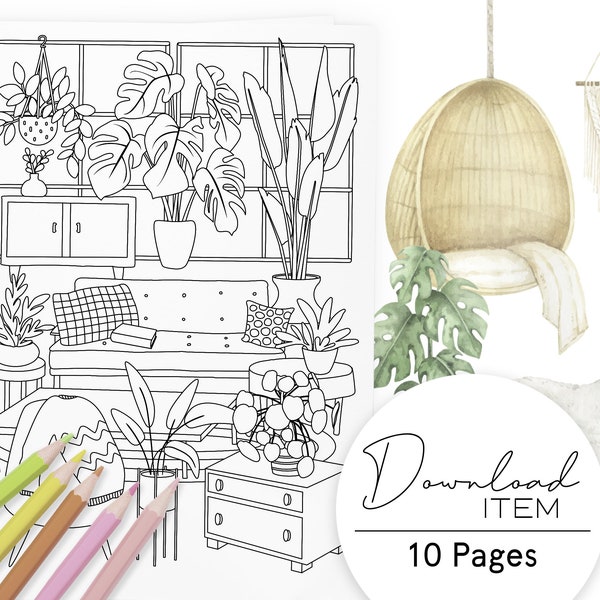 Printable Coloring Sheets for Adults - Etsy