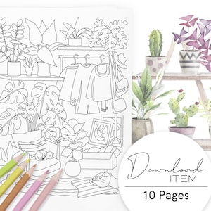 Plant Lady Coloring Pages