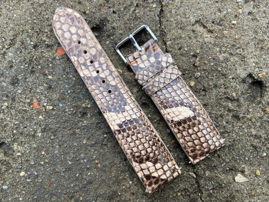 Multi Color Genuine SNAKE Leather Watch Strap Band, Leather Watch Strap ...