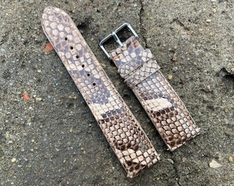 Brown Genuine Snake Leather Watch Strap Band, Leather Watch Strap ...