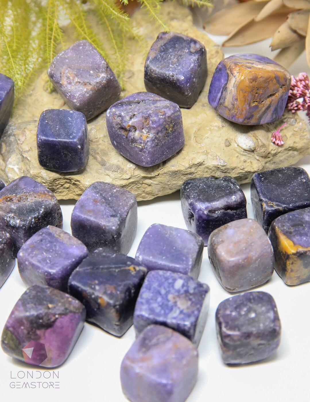 25g-65g Sugilite Cube Tumbled Stone - Healing Crystals Sugilite Cube ...