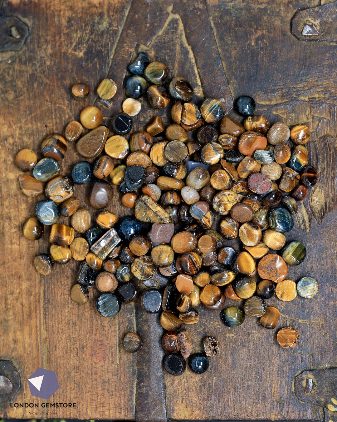 100g Tiger's Eye Crystal Gravel for Terrarium - Tigers Eye Wholesale ...