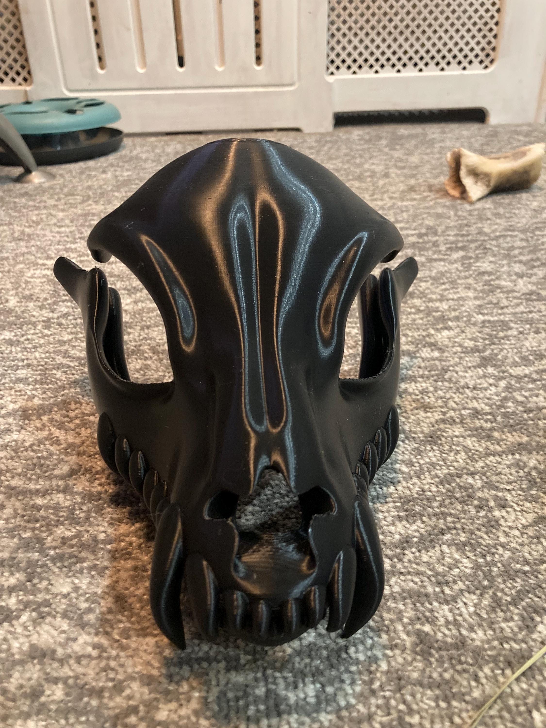 3D Printed Skull Dog Head - Etsy