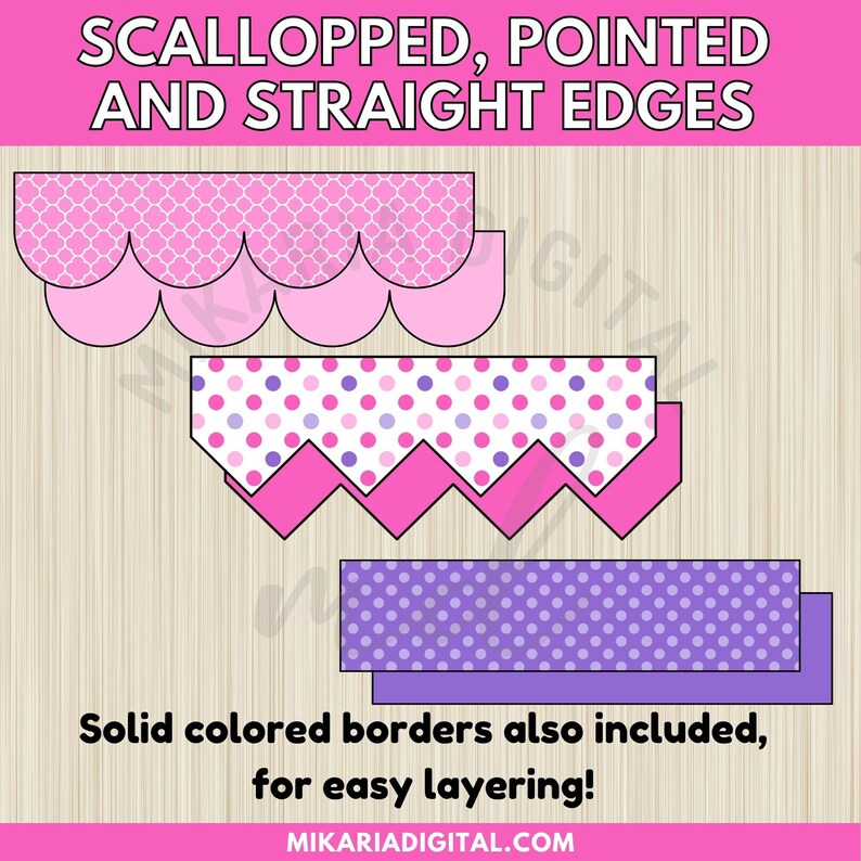 Pink Bulletin Board Borders Classroom Decor Printable - Etsy
