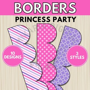 Pink Bulletin Board Borders Classroom Decor Printable, Princess ...