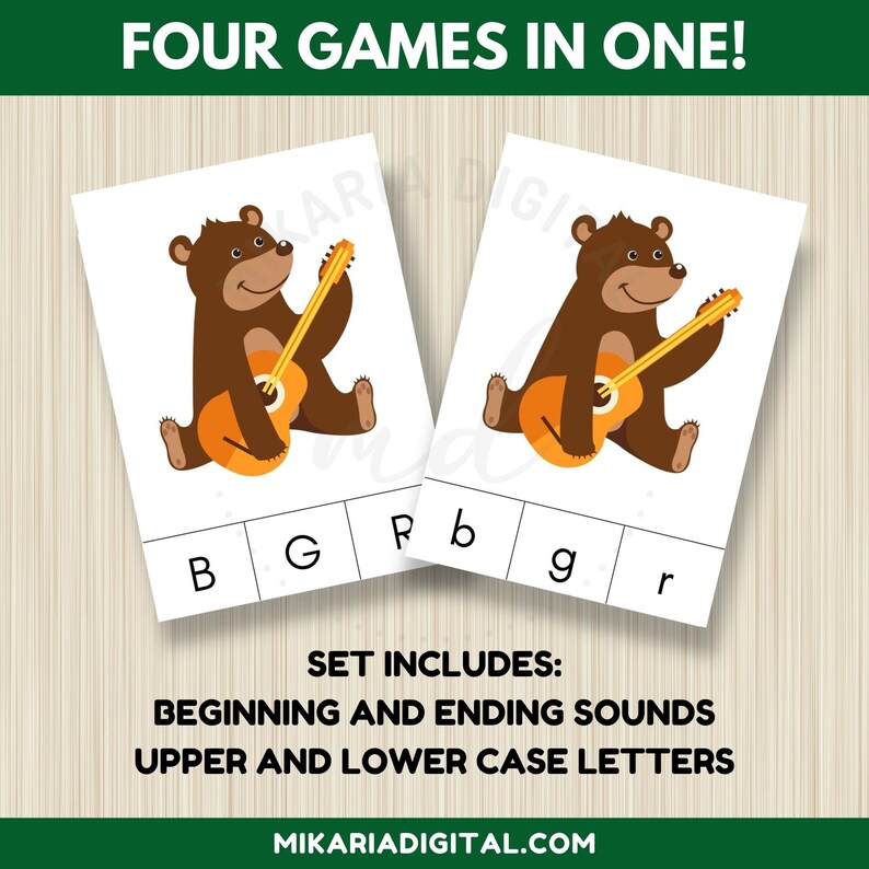 Alphabet Flashcards Printable Camping Games for Kids Summer - Etsy Canada