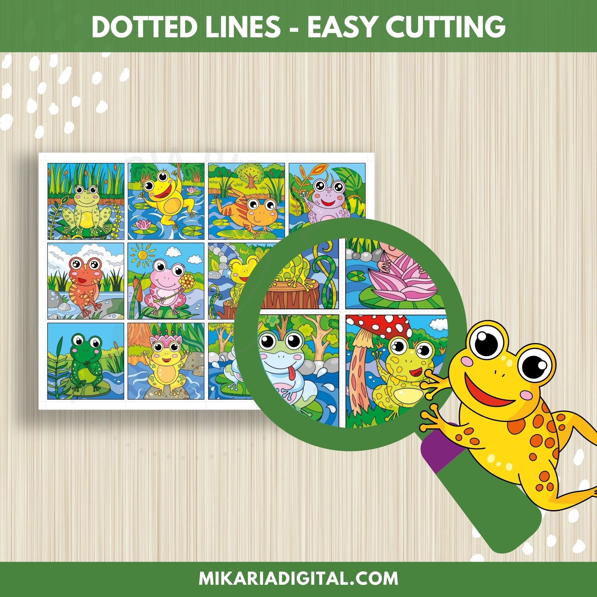 Frog Card Game for Kids Printable Memory Matching Game - Etsy