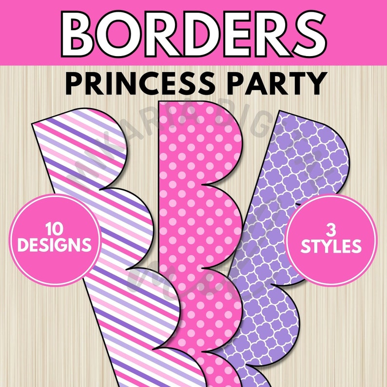 Pink Bulletin Board Borders Classroom Decor Printable - Etsy