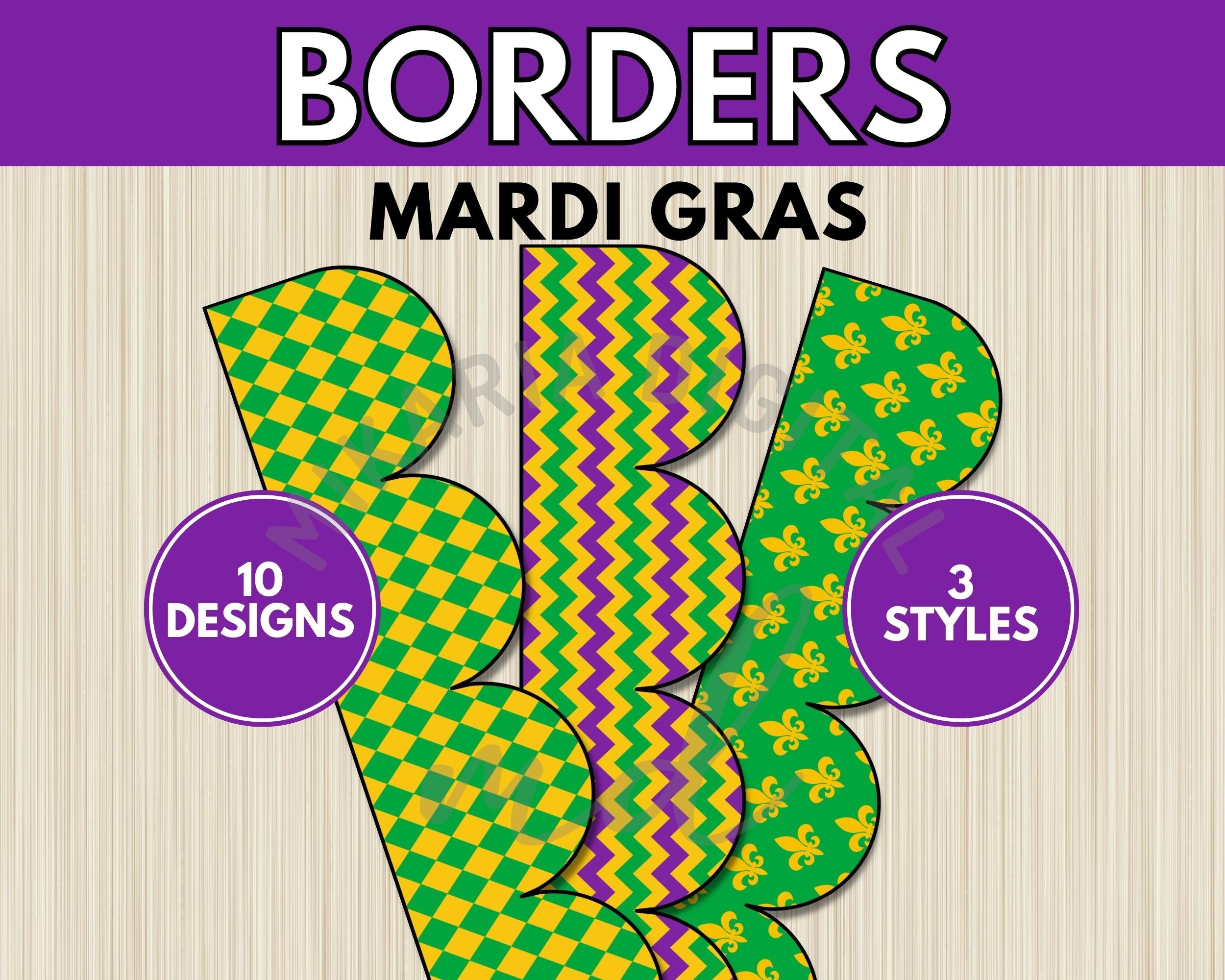 Mardi Gras Page Borders