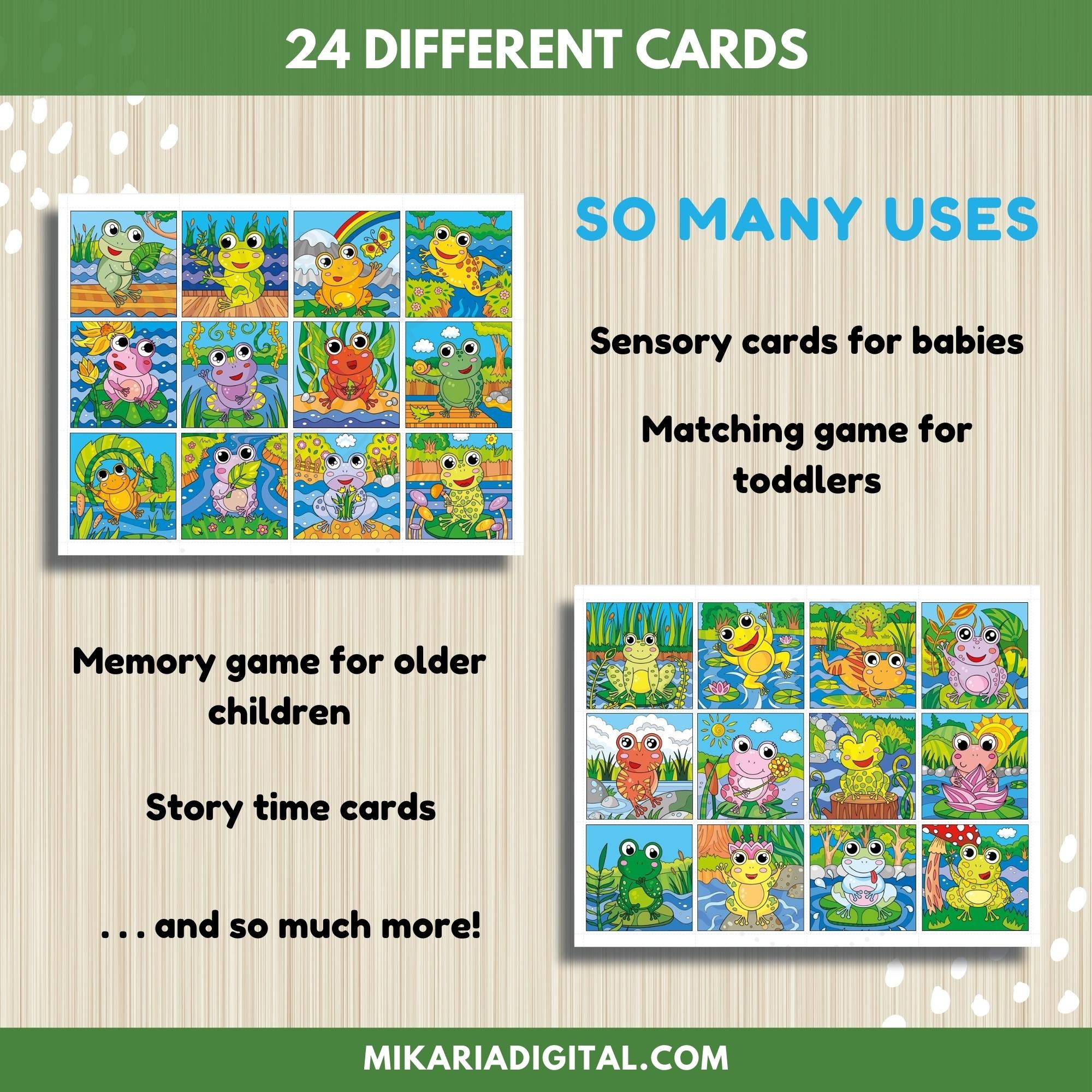 Frog Card Game for Kids Printable Memory Matching Game - Etsy
