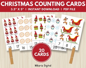 Apples Count and Clip Cards Number 1 20 Flashcards Fall - Etsy