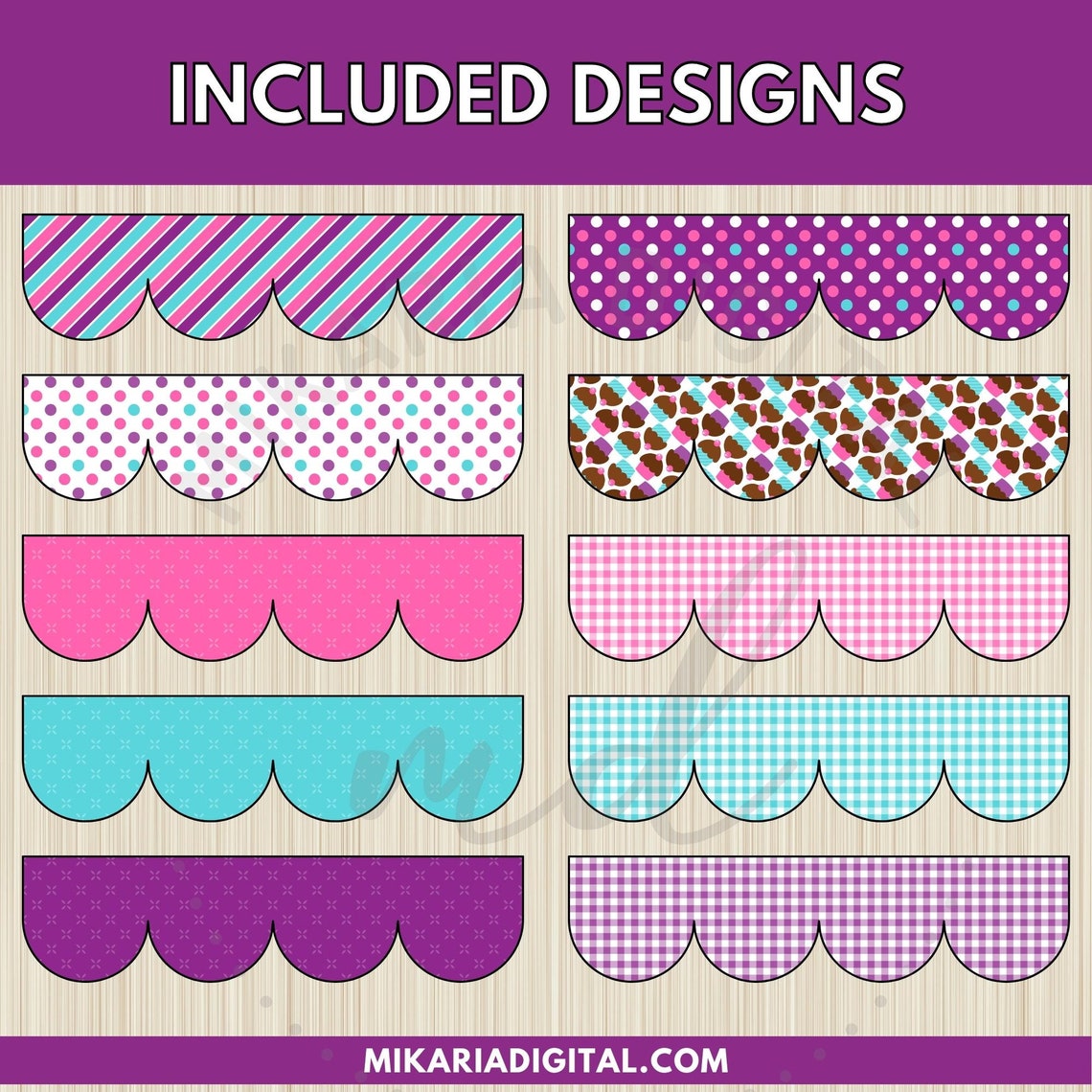 Bulletin Board Borders Classroom Decor Printable , Purple Decorations ...