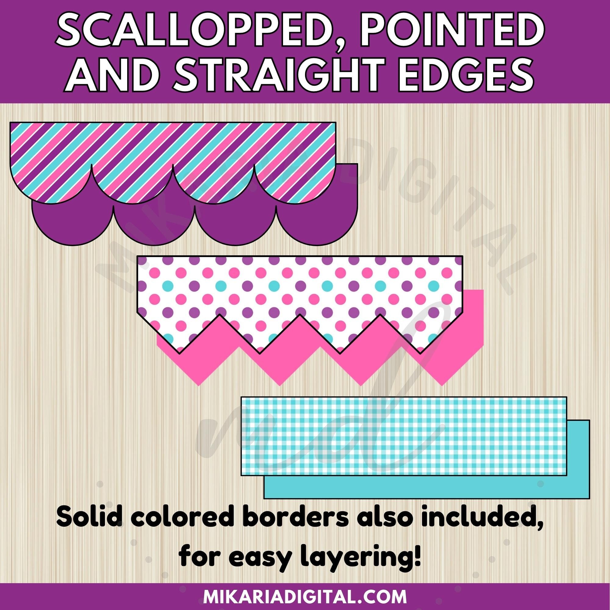 Bulletin Board Borders Classroom Decor Printable , Purple Decorations ...