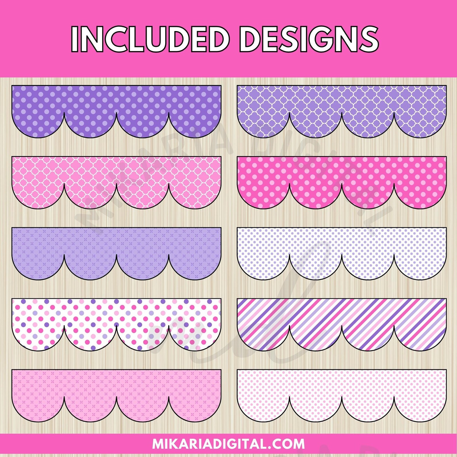 Pink Bulletin Board Borders Classroom Decor Printable, Princess ...
