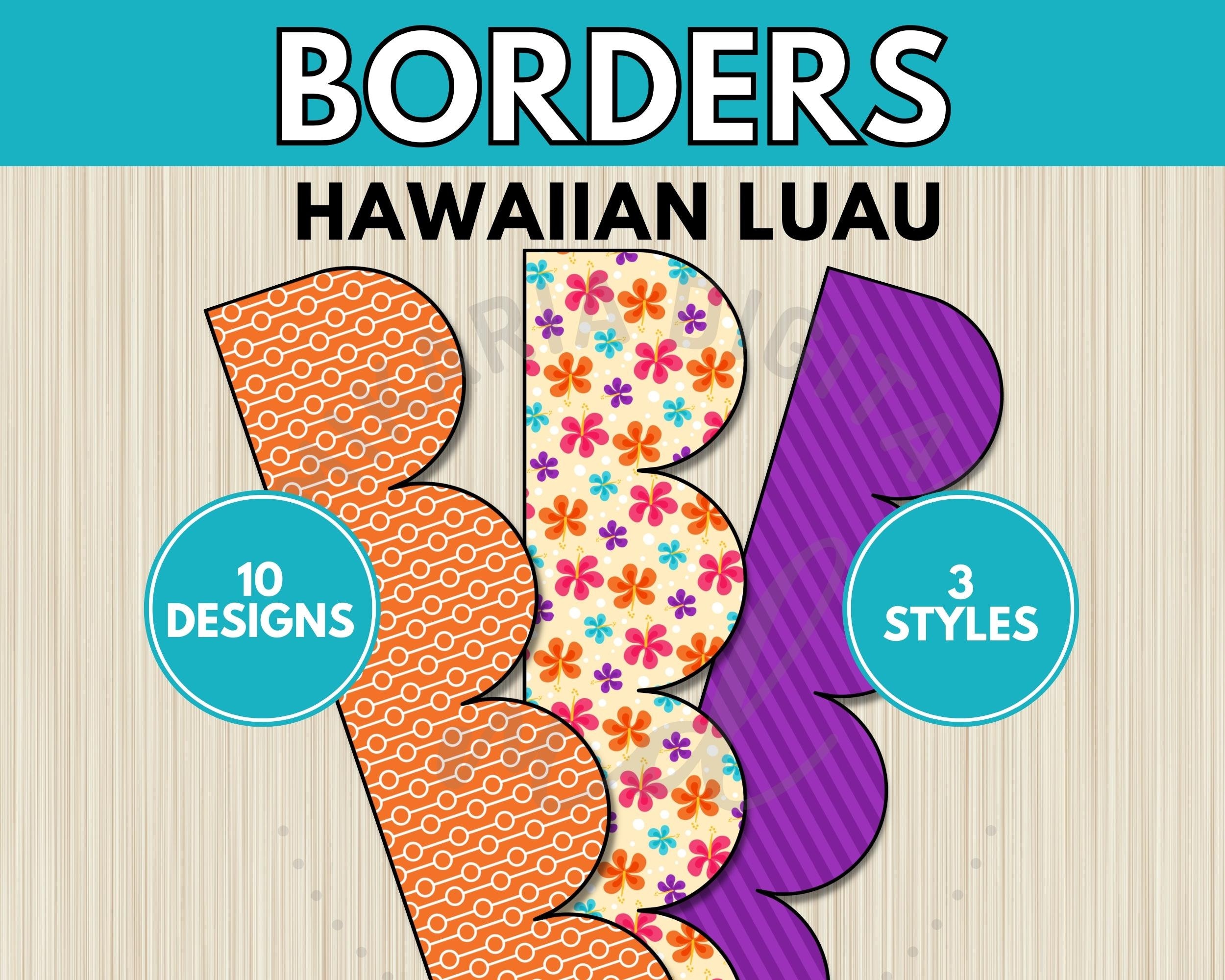 Luau Party Border