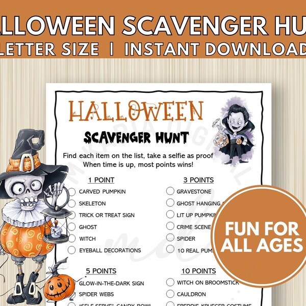 Halloween Scavenger Hunt - Etsy