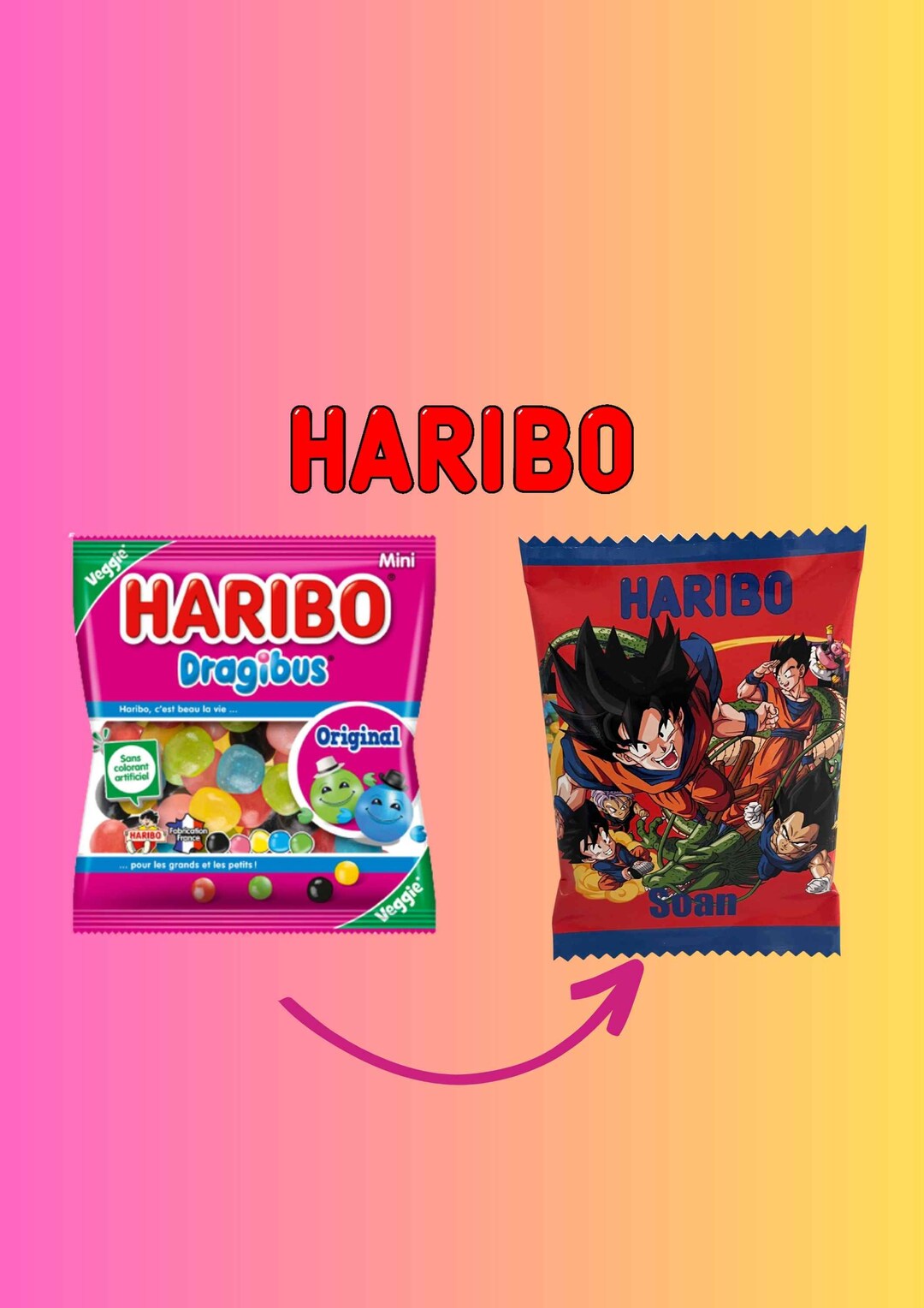 Sachets haribo bonbons personnalisés - Etsy France