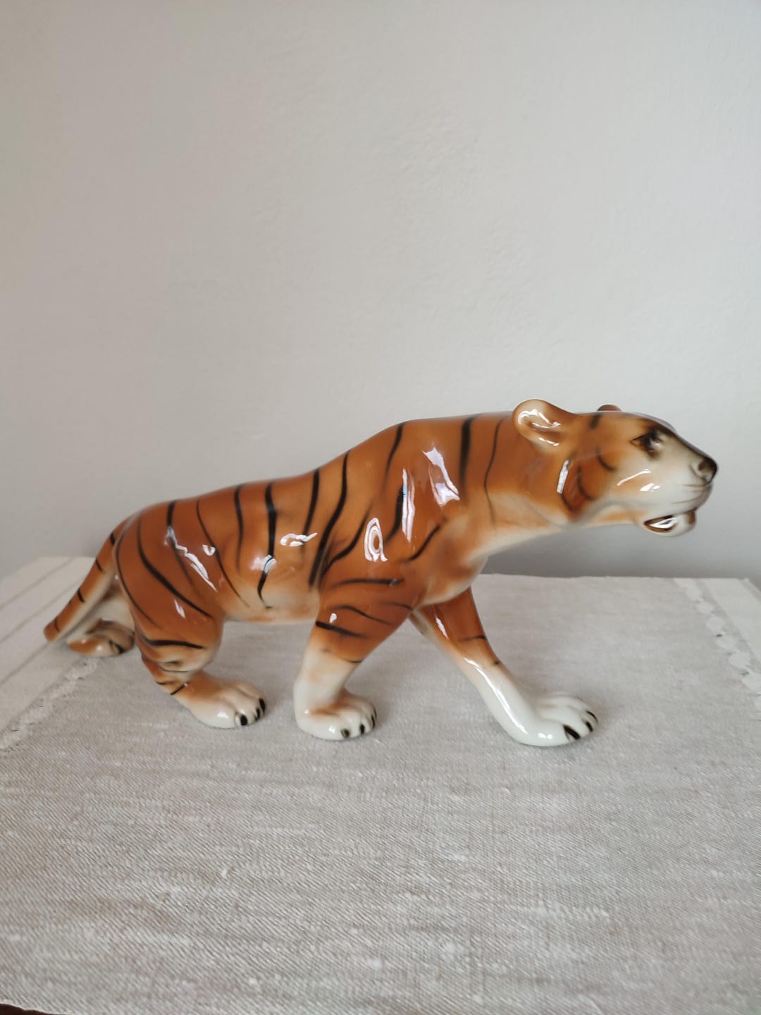 Royal Dux Huge Tiger Porcelain Figurine - Etsy UK