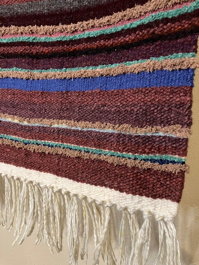 Weaving, Unique Hand Woven Tapestry, Yarn, Wall Hanging, Frame Loom ...