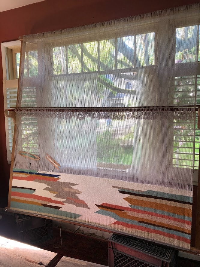 Weaving, Unique Hand Woven Tapestry, Yarn, Wall Hanging, Frame Loom ...