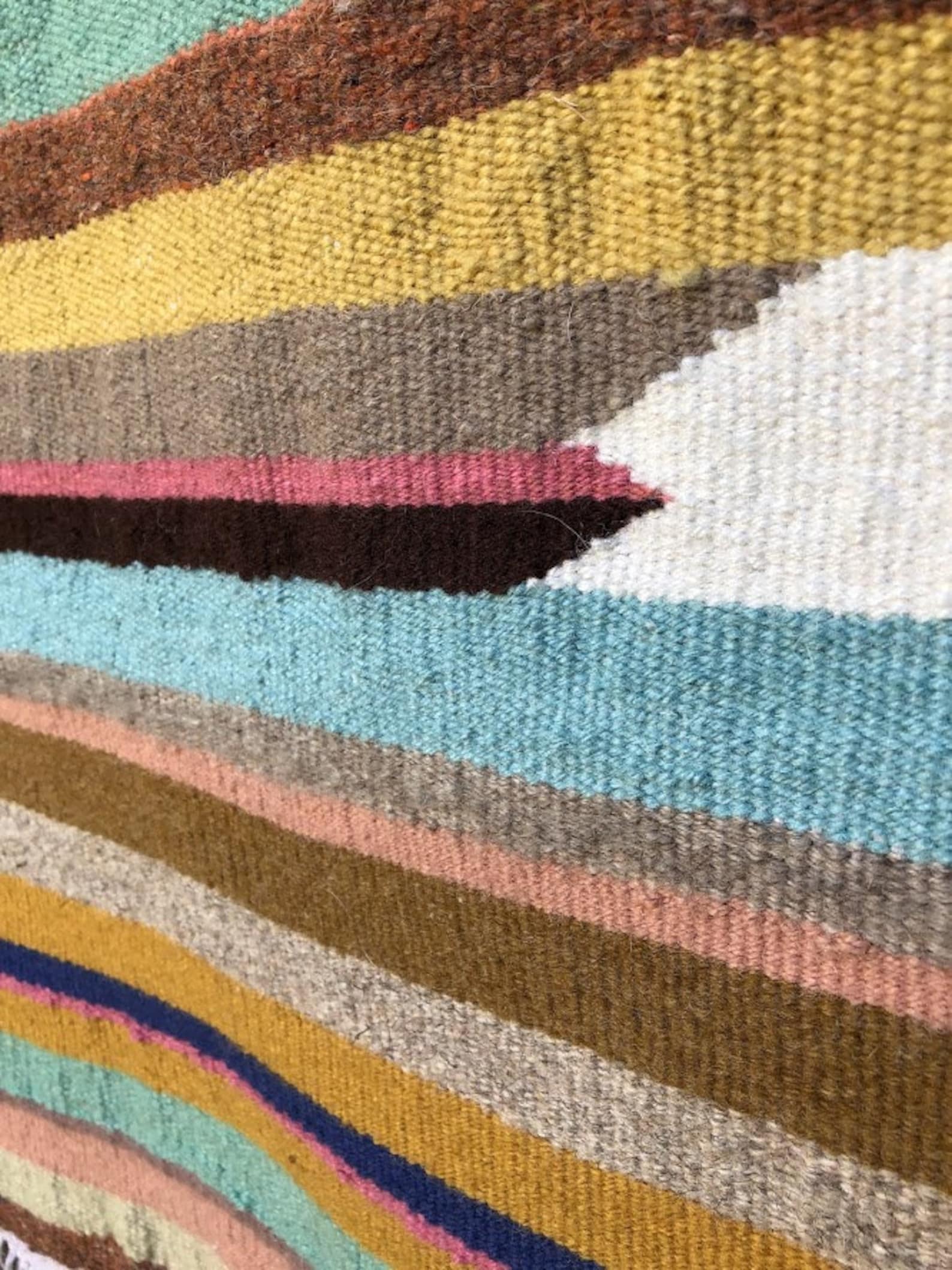 Weaving, Unique Hand Woven Tapestry, Yarn, Wall Hanging, Frame Loom ...