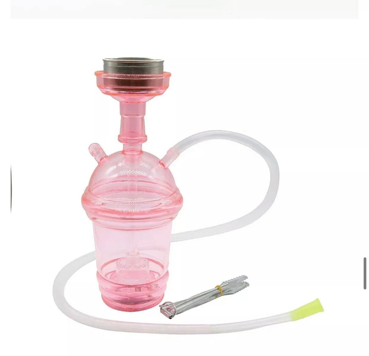 Portable Shisha Pipe Hookah Set With LED Light Hose Acrylic Smoking ...